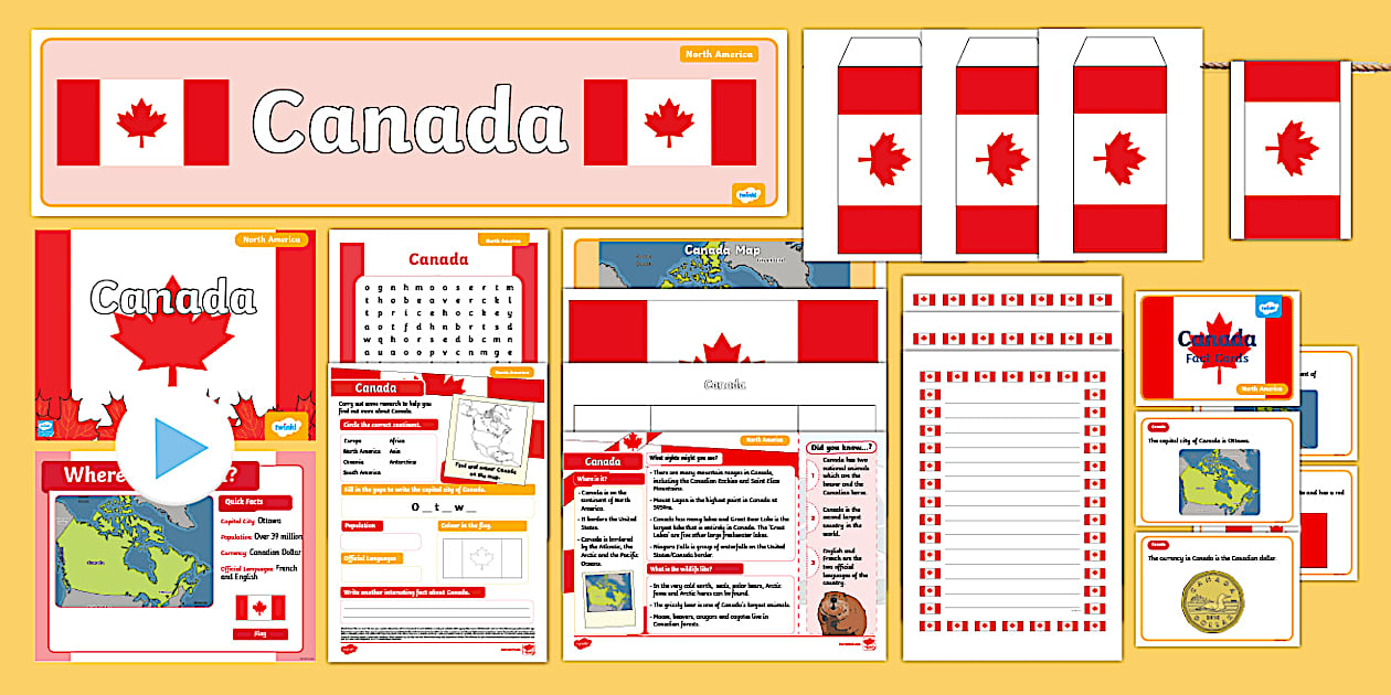 KS1 Canada Resource Pack - Twinkl Geography (teacher made)