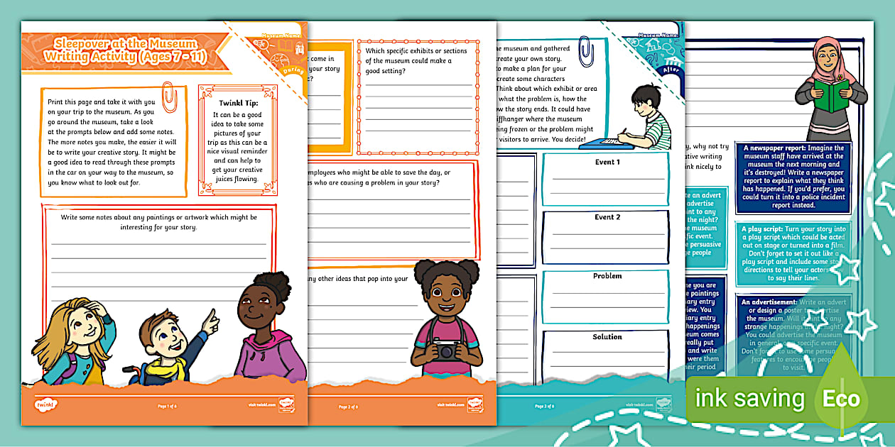 Sleepover at the Museum Writing Activity (Ages 7 - 11)