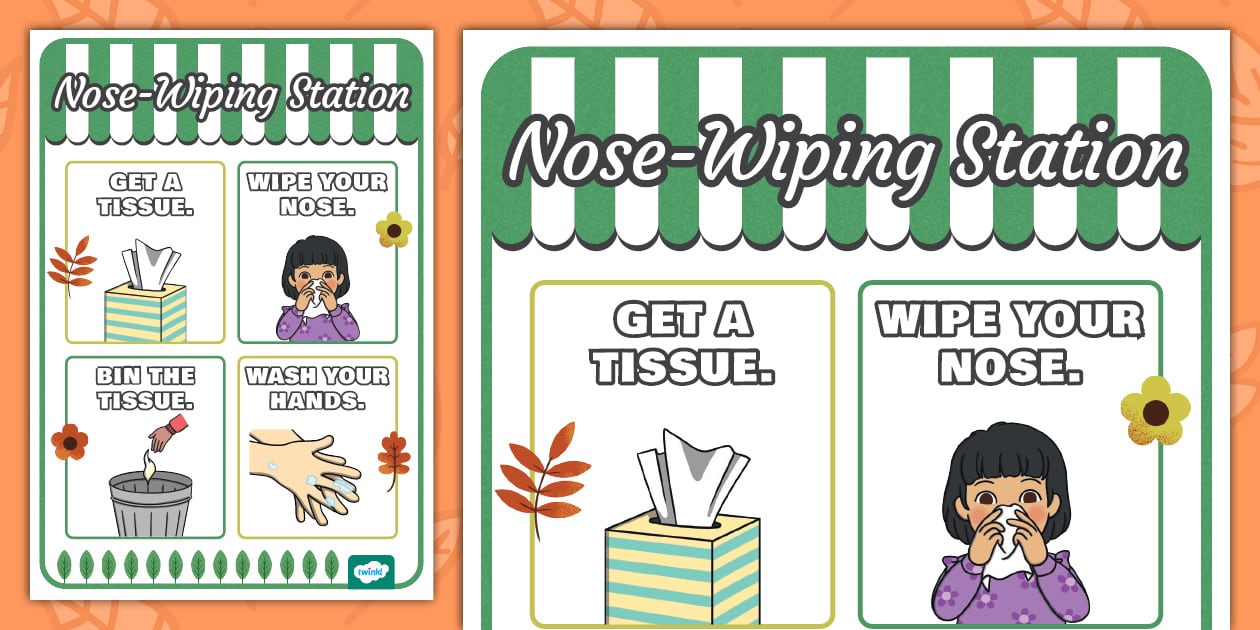 Autumn Market Themed Nose-Wiping Sign (teacher made)
