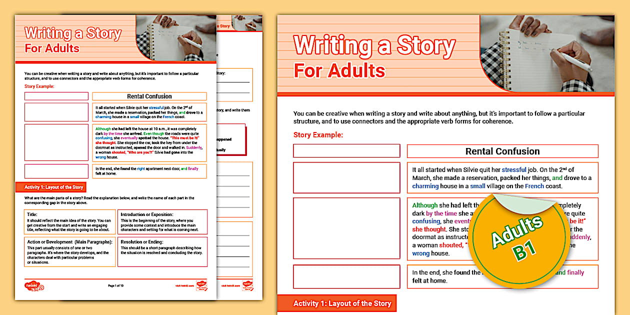 ESL Writing a Story [Adults, B1] (teacher made) - Twinkl
