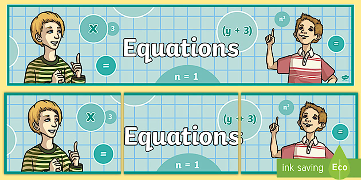 Equations Display Banner (teacher made) - Twinkl