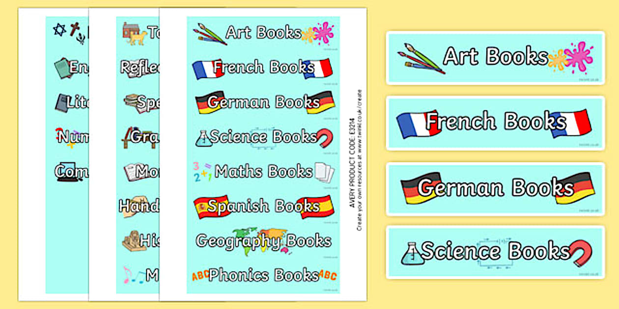 👉 Book Tray Labels - Twinkl