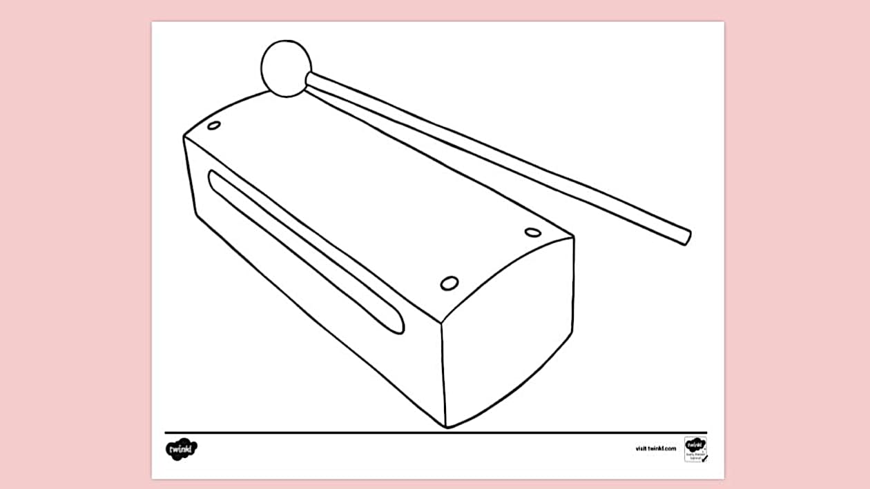Wood Block Colouring Sheet | Twinkl Resources - Twinkl