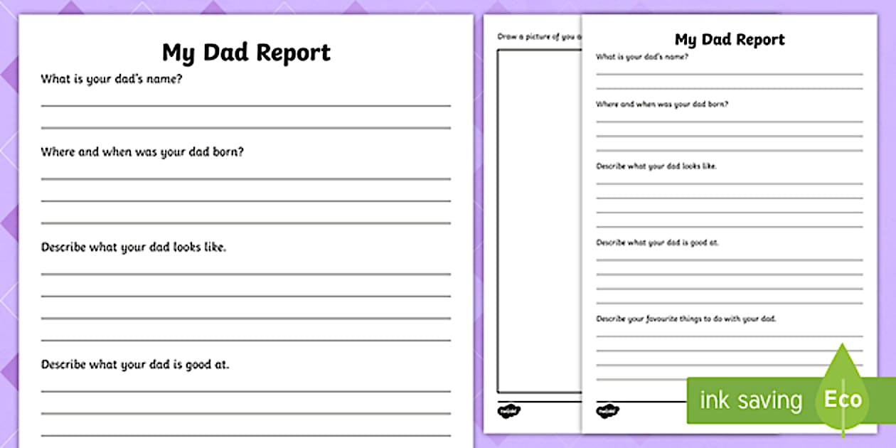 SA Father's Day Report (Hecho por educadores) - Twinkl