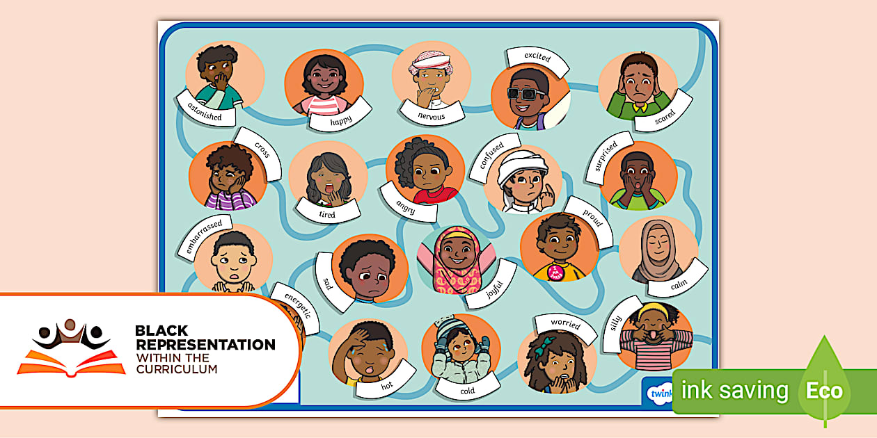 EYFS Diverse Feelings Picture Mat (teacher made) - Twinkl