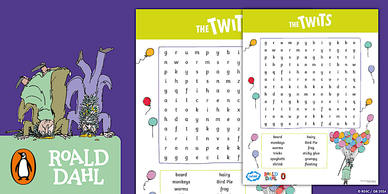 FREE The Twits: Word Search (teacher made) - Twinkl