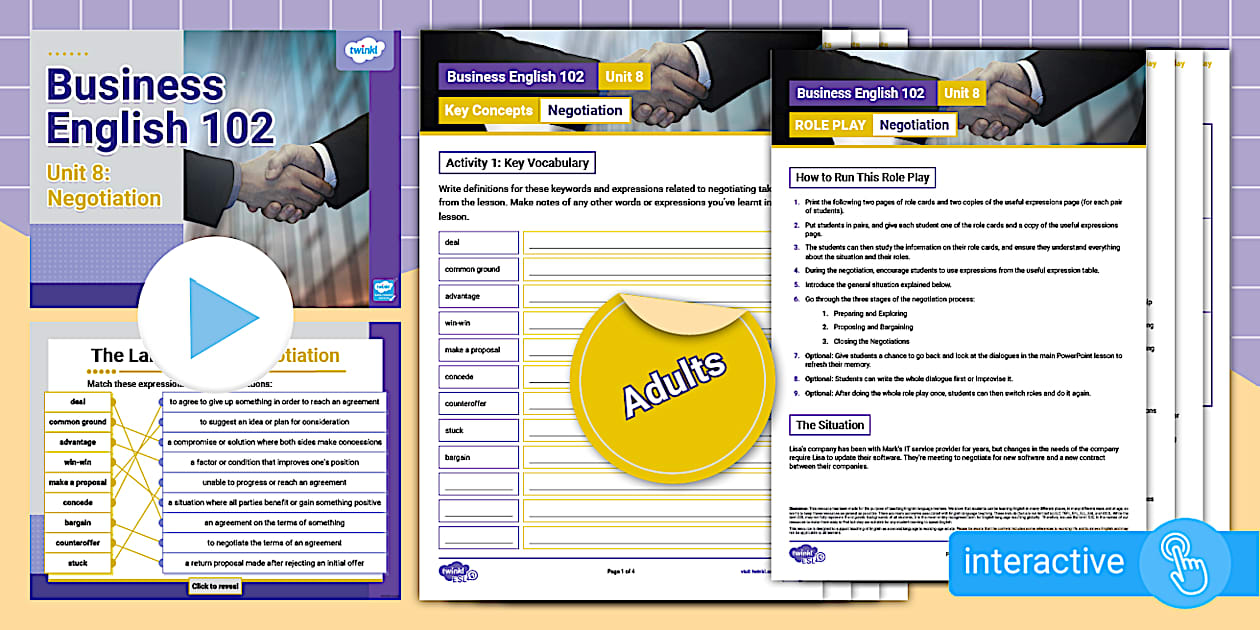 Business English 102: Unit 8 (teacher made) - Twinkl