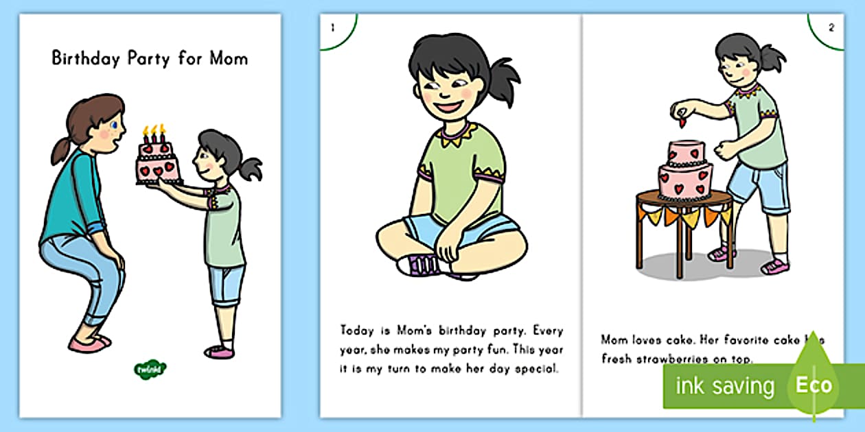 Birthday Party for Mom Guided Reader (teacher made) - Twinkl