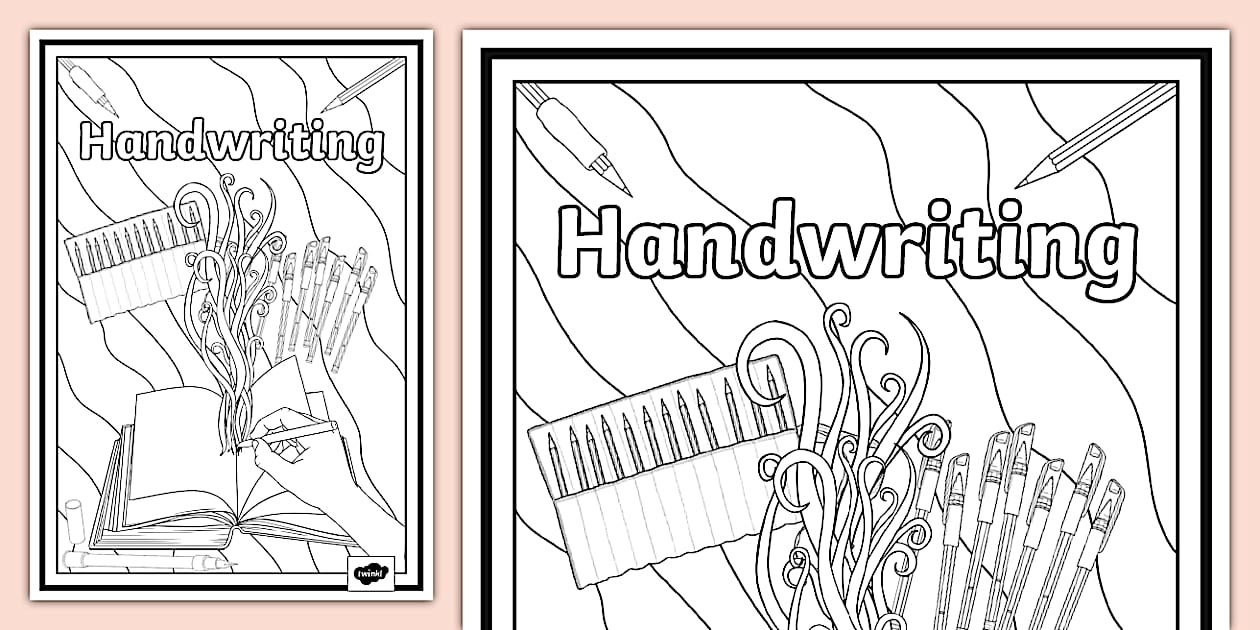 Handwriting Book Cover Page