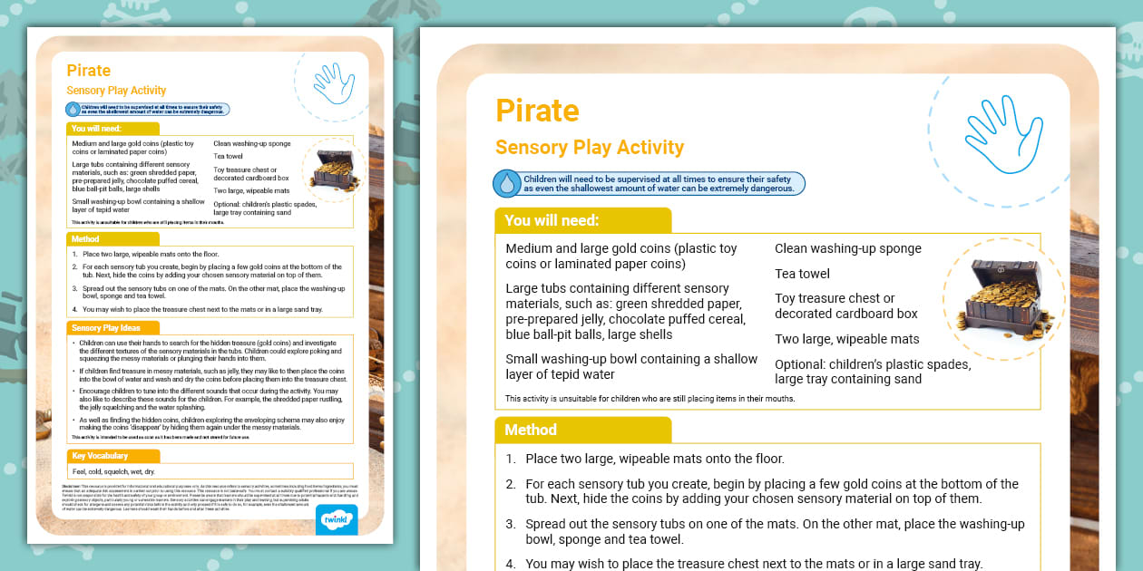 Pirate Sensory Play Activity | Twinkl - Twinkl