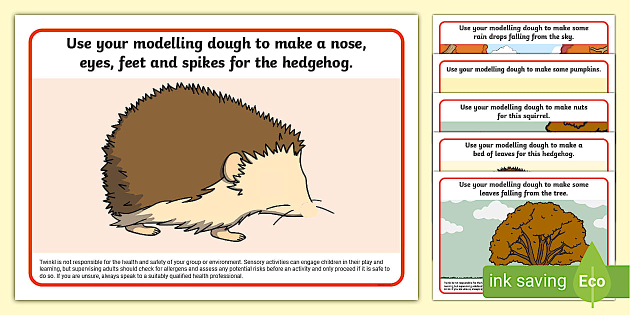 Sensory Autumn-Themed Modelling Dough Mats (teacher made)