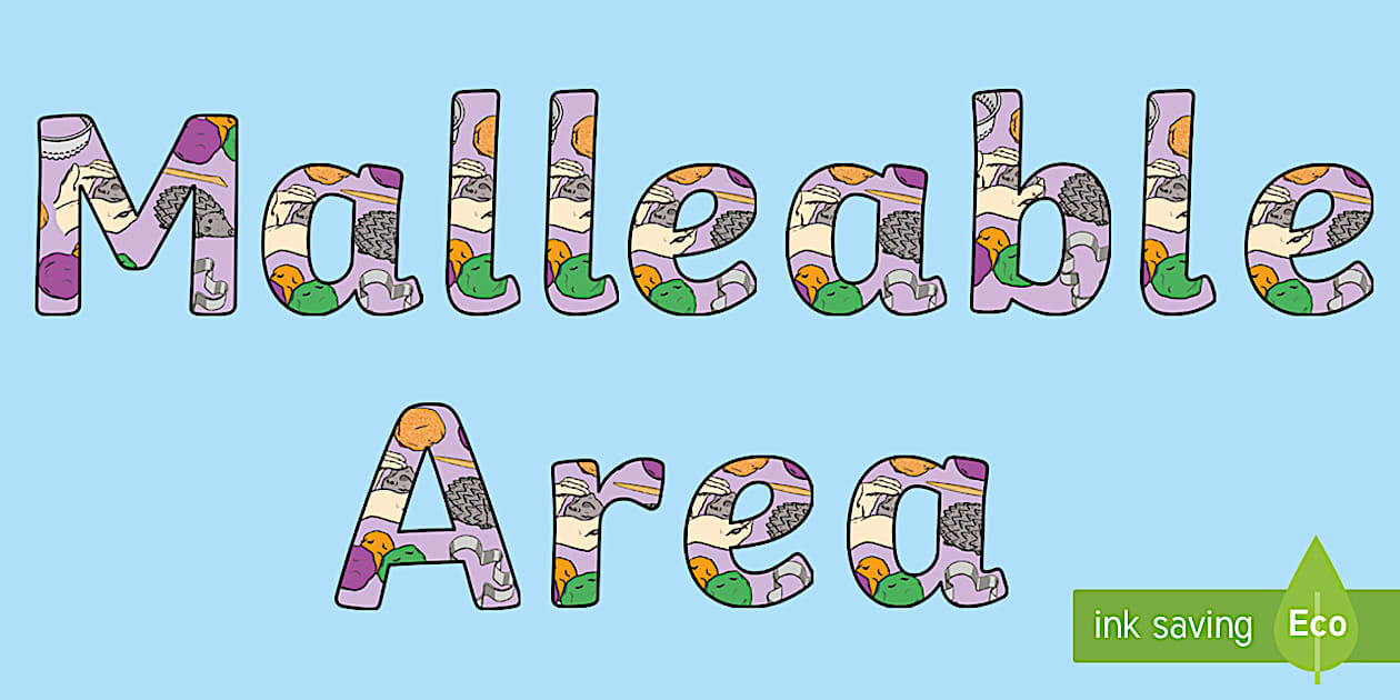 Cursive Malleable Area Display Lettering - Twinkl