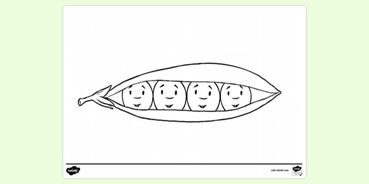Peas Colouring Page - Primary Resources (teacher made)