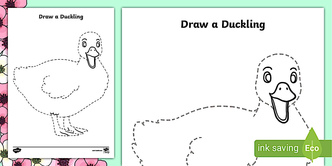 EYFS Draw a Duckling Pencil Control Activity - Twinkl