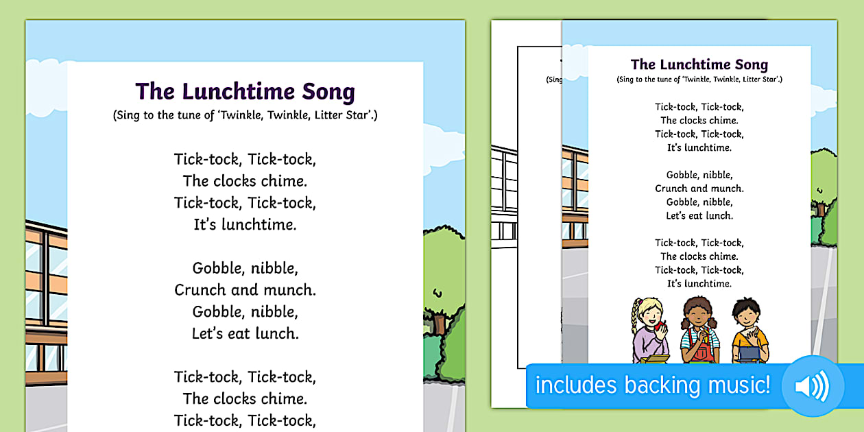 The Lunchtime Song (teacher made) - Twinkl