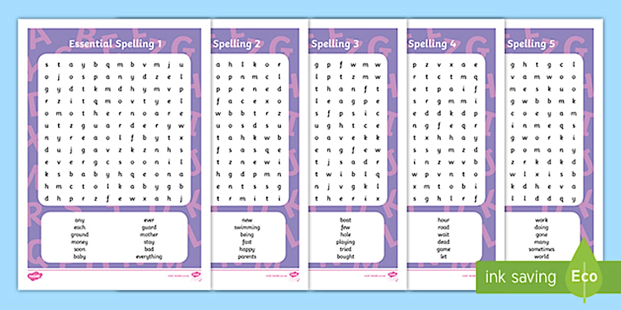 New Zealand List 7 Essential Spelling Word Search - Twinkl