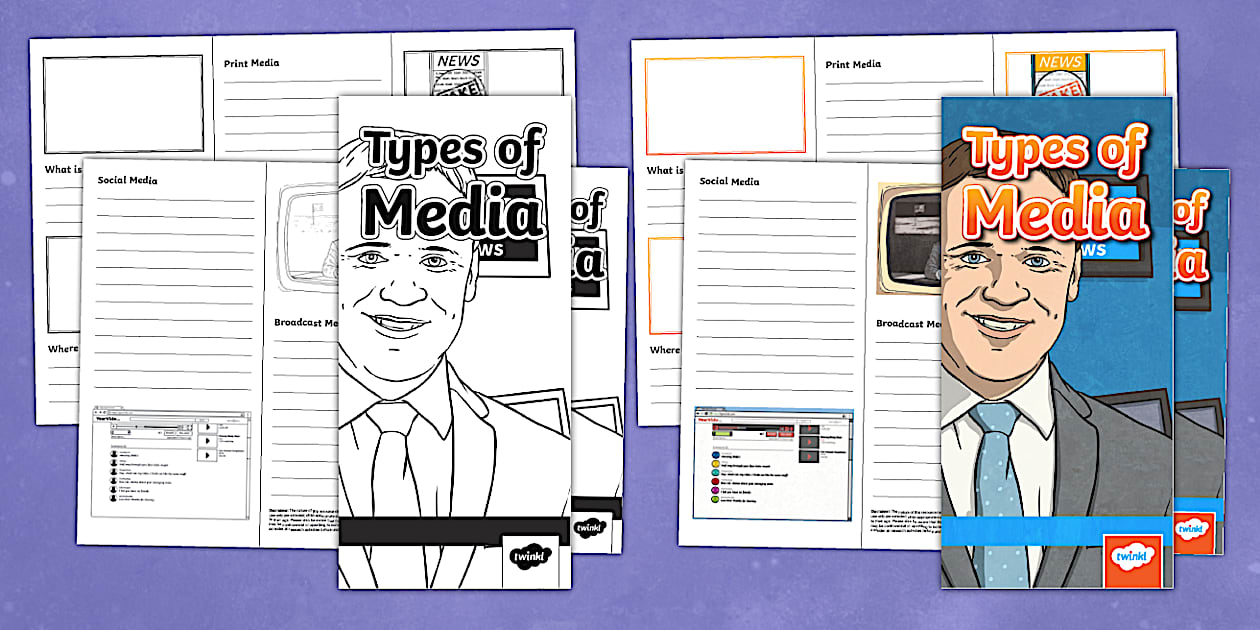 Types of Media Leaflet Writing Template (teacher made)