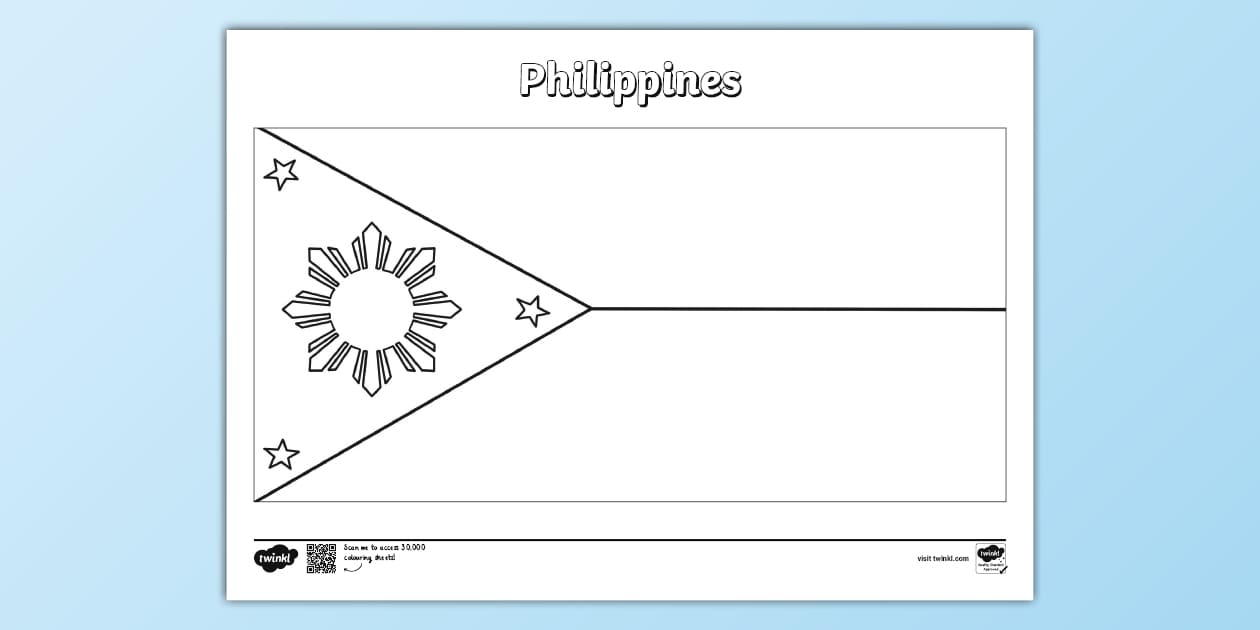 Philippines Flag Colouring Sheet – Twinkl Resources
