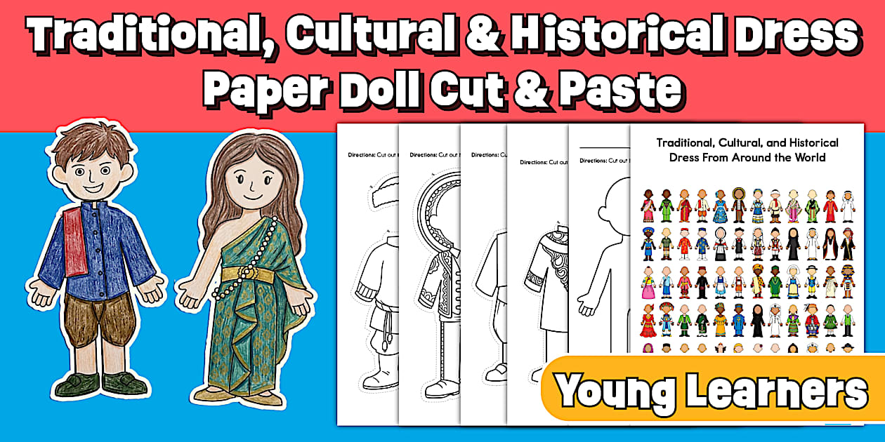Traditional, Cultural & Historical Dress Paper Doll Activity