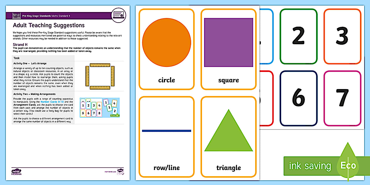 Pre-Key Stage Standards Maths Standard 4 Strand H Resource Pack