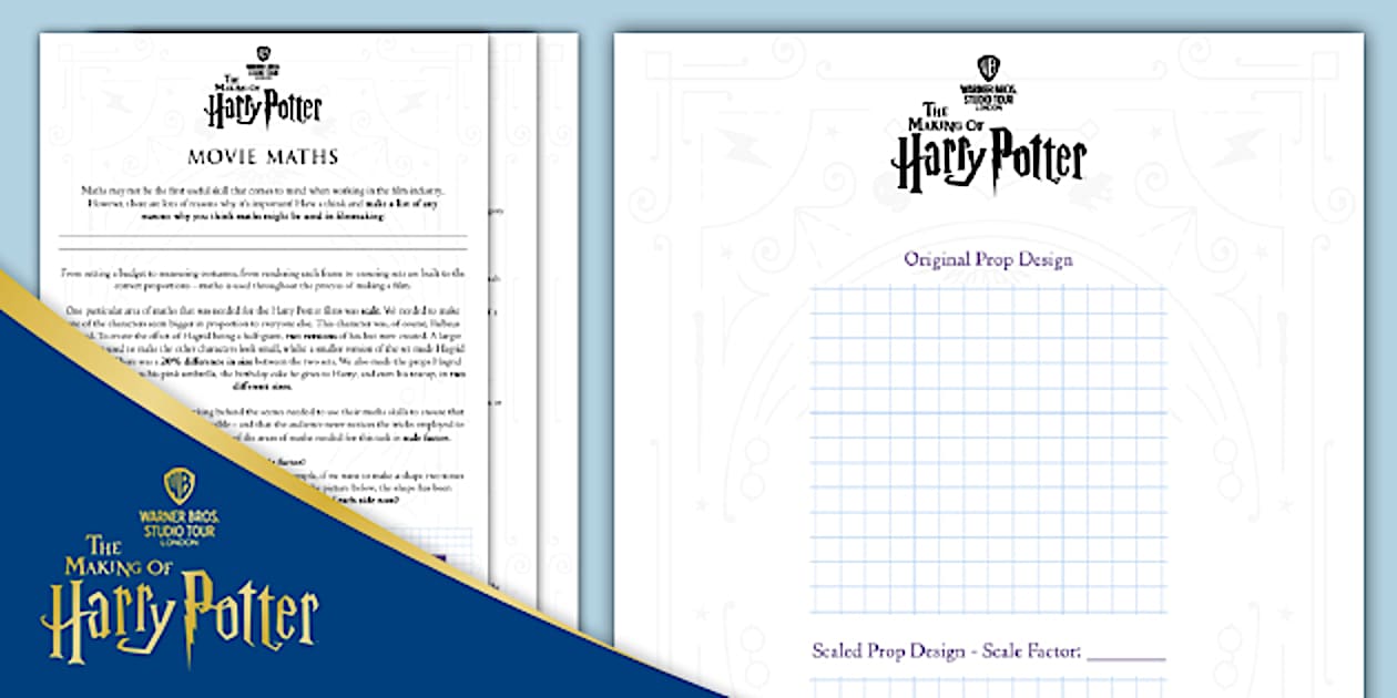 Warner Bros & Harry Potter Themed Maths Activity Sheets