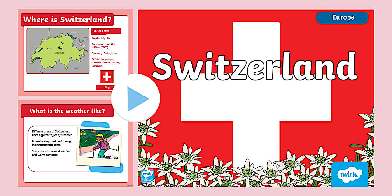 Switzerland Information PowerPoint KS1 - Twinkl
