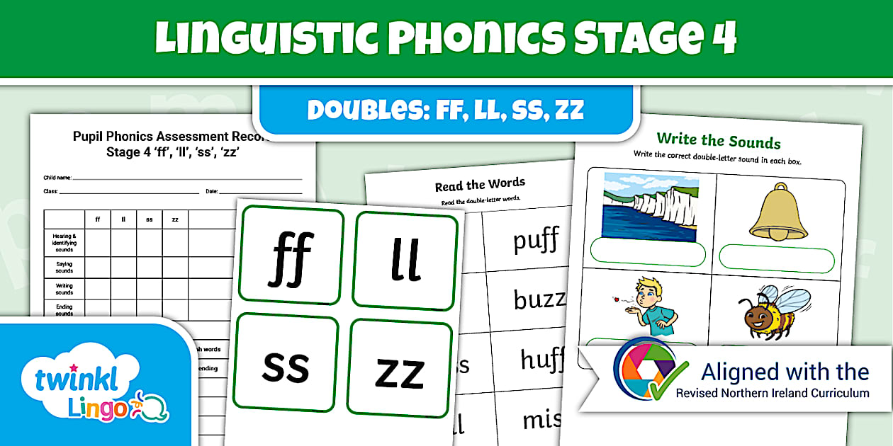 Linguistic Phonics Stage 4 Assessment Pack (Doubles: ff, ll, ss, zz)