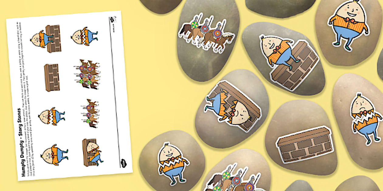 Humpty Dumpty Story Stones Image Cut Outs - Twinkl