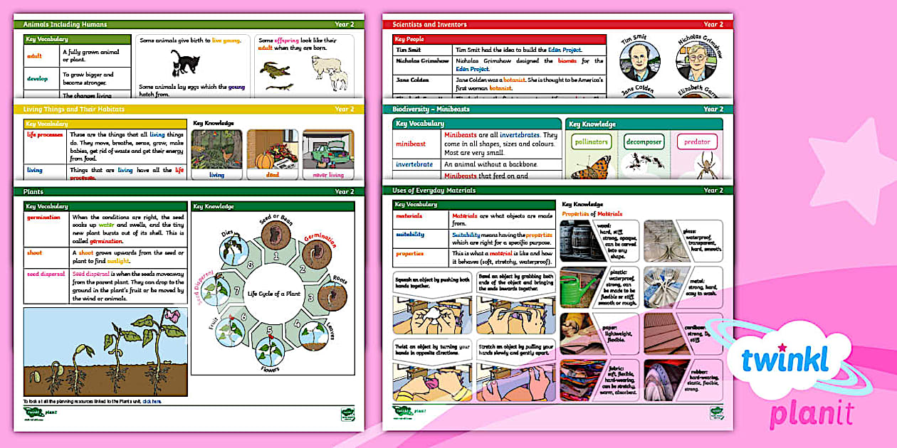 Editable Science Knowledge Organisers Pack Year 2 - Twinkl