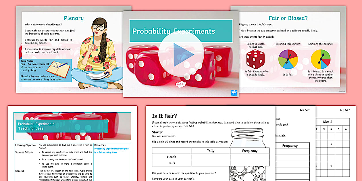 Probability Experiments Lesson Pack | Twinkl (teacher made)