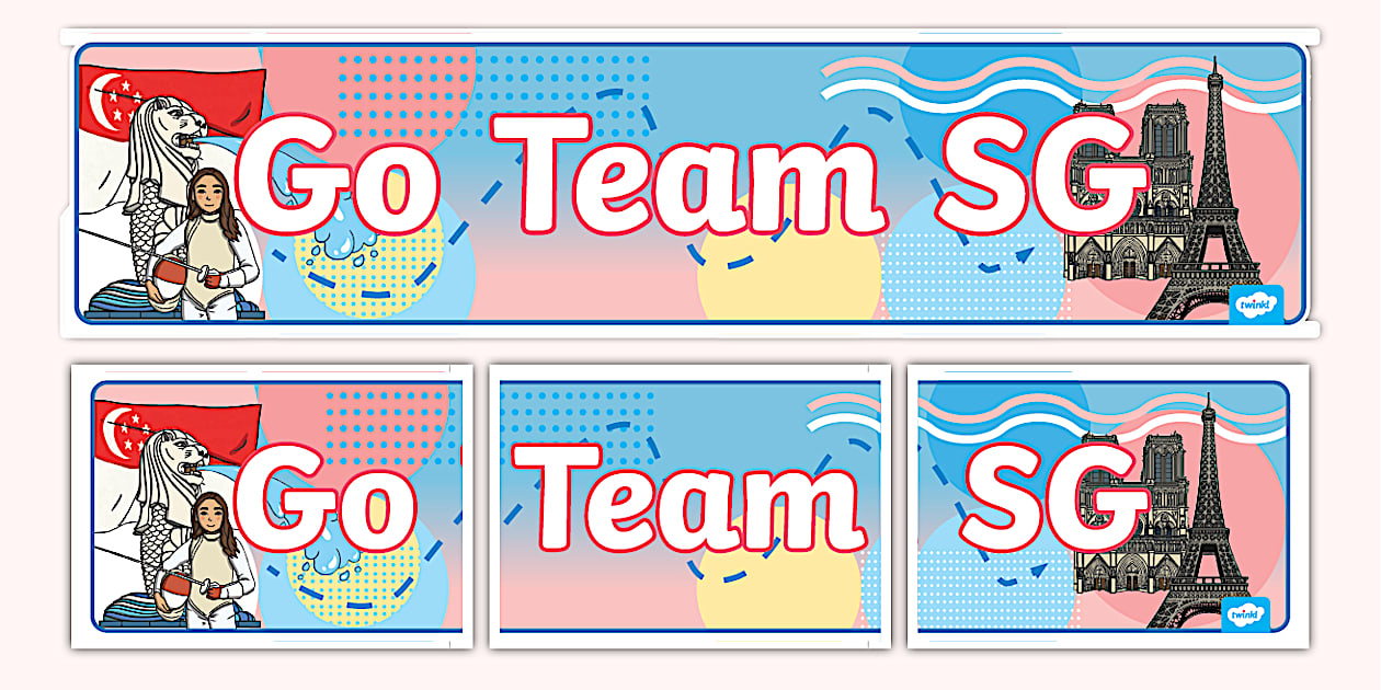 Paris Summer Game Go Team SG Display Banner (Teacher-Made)