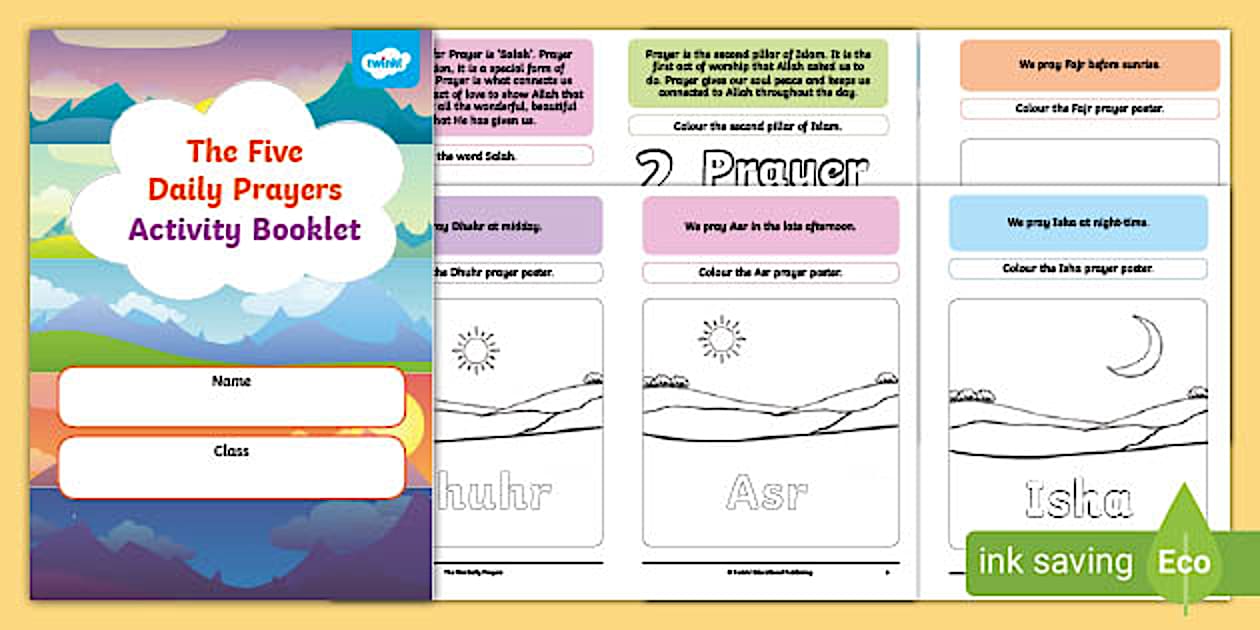 All about the Five Daily Prayers Activity Booklet - Twinkl