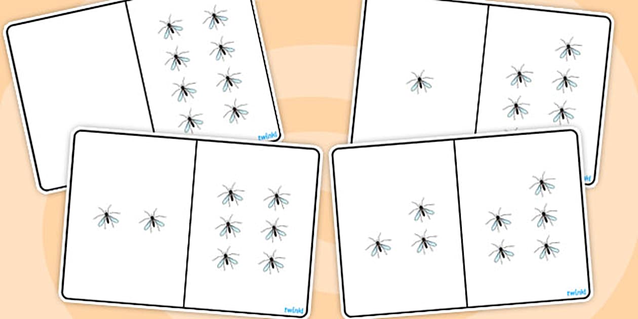 Crane fly Counting Number Bonds to 8 (teacher made) - Twinkl