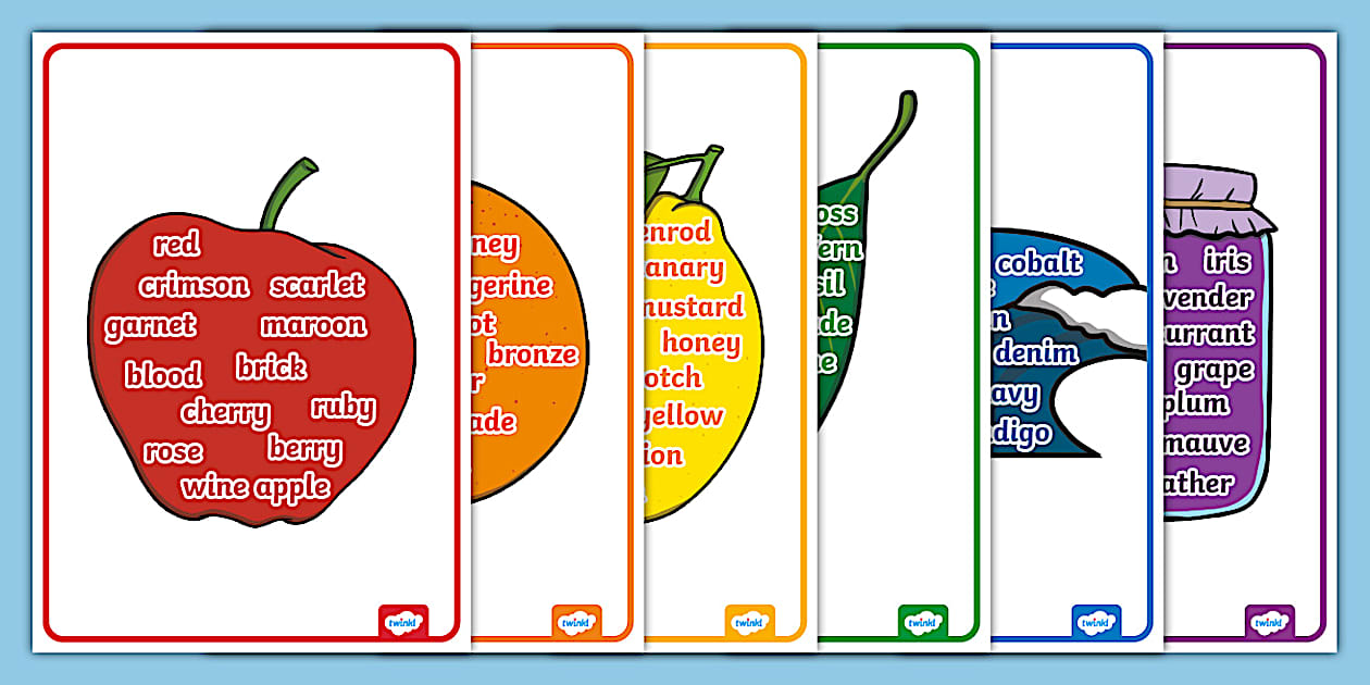 Colour Thesaurus Display Posters (teacher made) - Twinkl