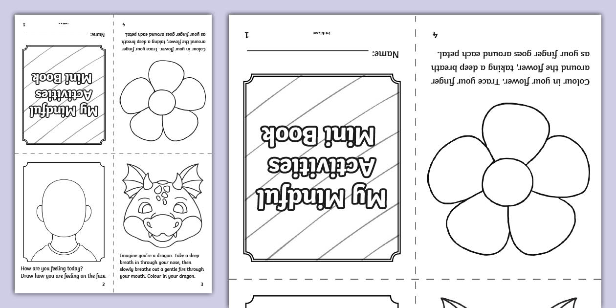 My Mindful Activities Mini Book (teacher made) - Twinkl