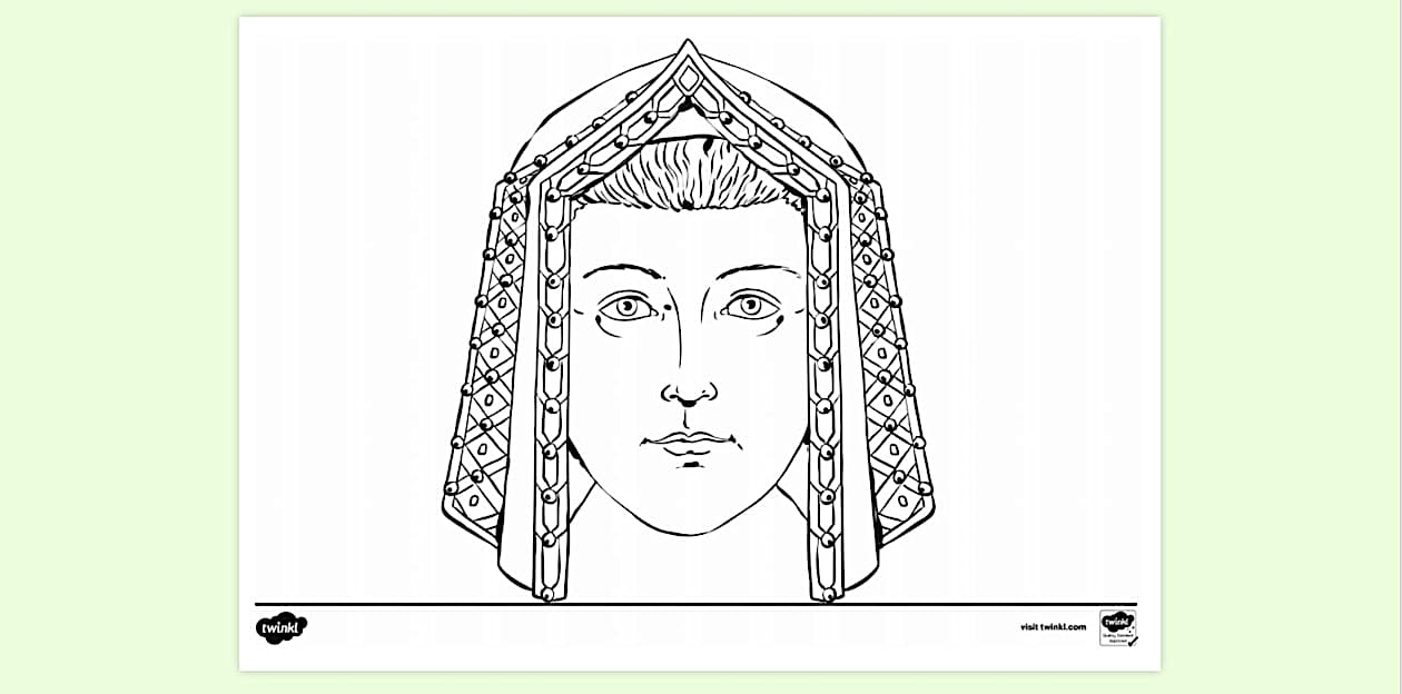 Elizabeth of York Roleplay Mask Colouring | Colouring Sheets