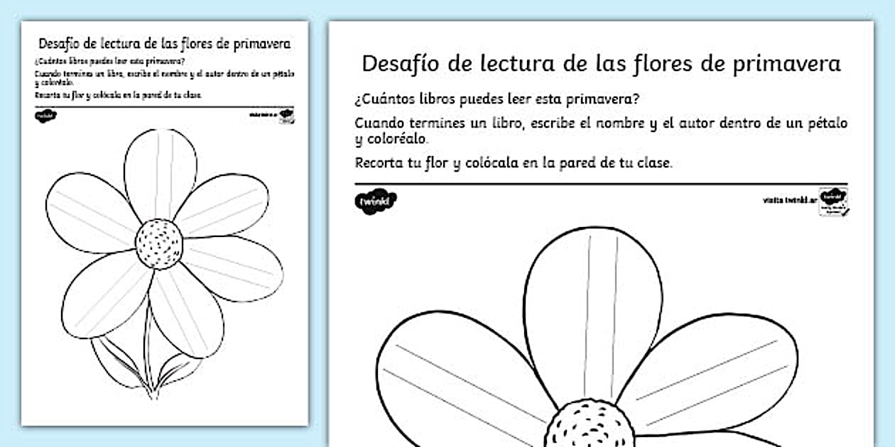 Desafío de lectura imprimible primaveral (teacher made)