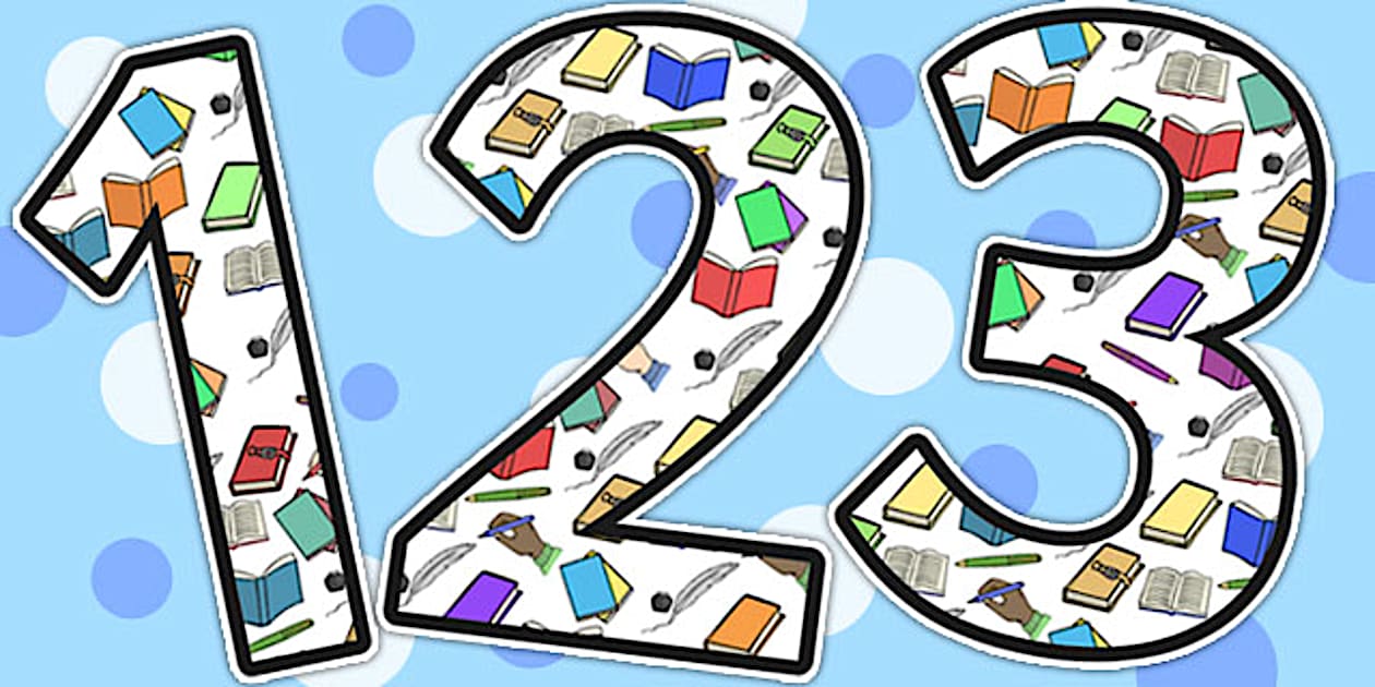 Writing Themed Display Numbers (teacher made) - Twinkl