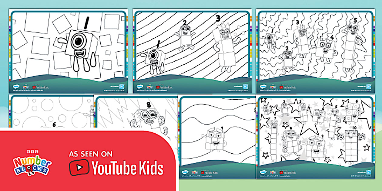 Numberblocks: Coloring Sheets (teacher made) - Twinkl