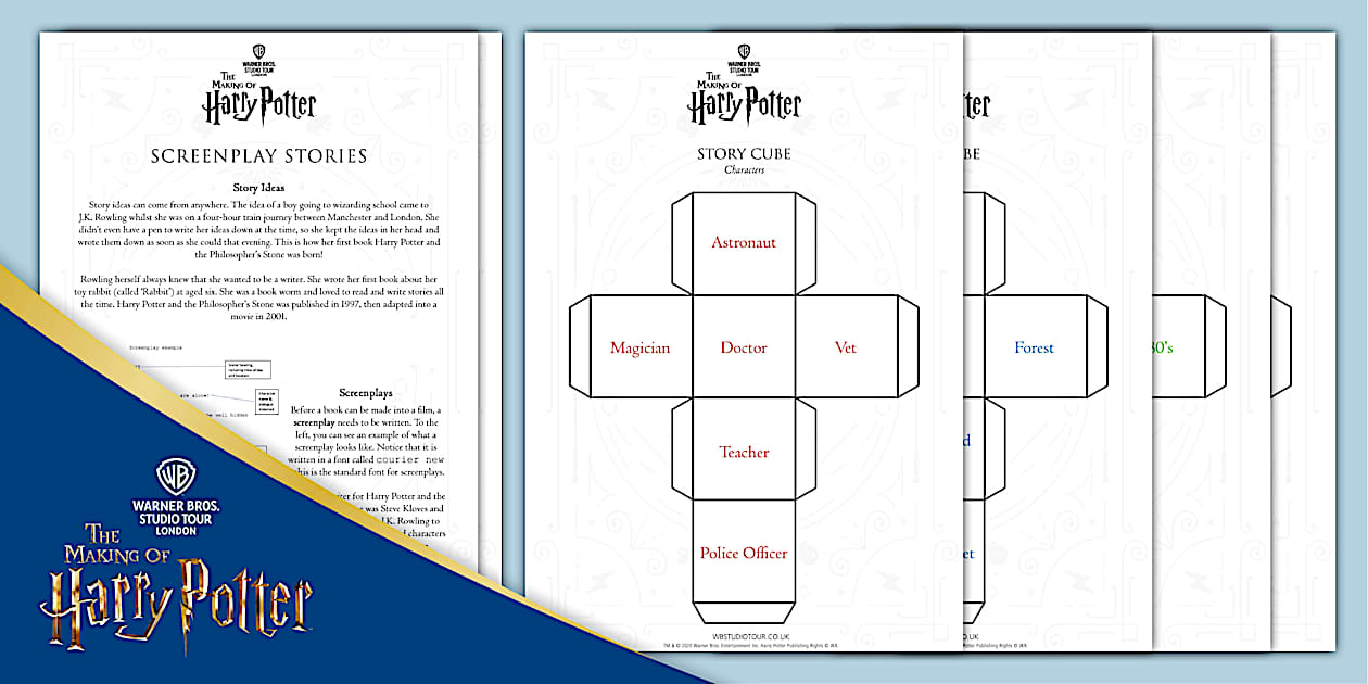Harry Potter Screenplay Writing Activity Sheet