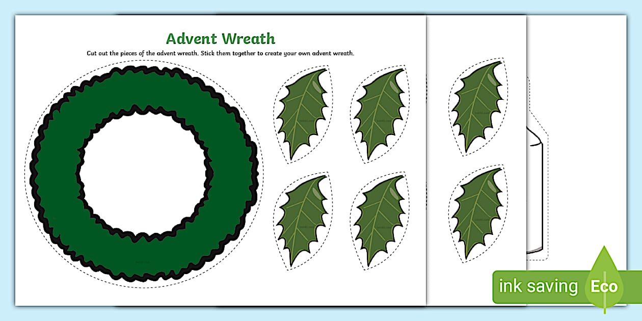 Advent Wreath Cutting Skills Activity - Twinkl - EYFS