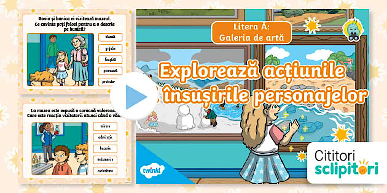 Litera Ă: Galeria de artă – PowerPoint interactiv