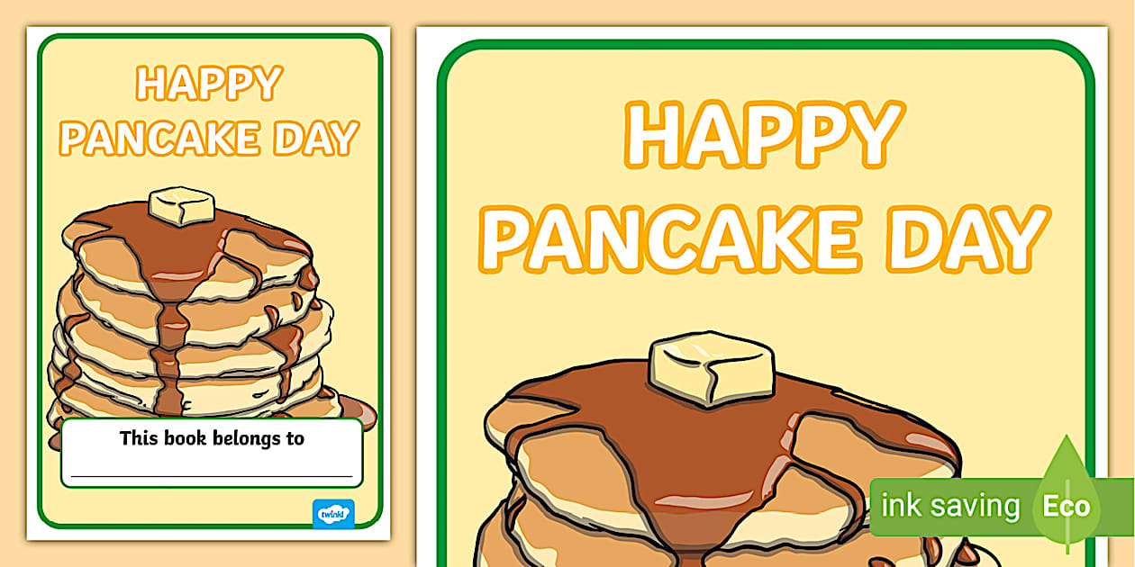 Pancake Day Themed Book Cover (teacher made) - Twinkl