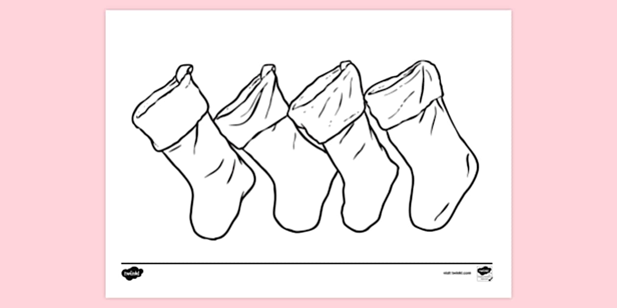 Christmas Stockings Colouring Sheet | Colouring Sheets
