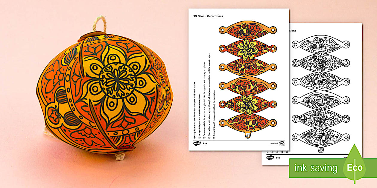 Diwali Paper Craft - Diwali Decoration Ideas for Classroom