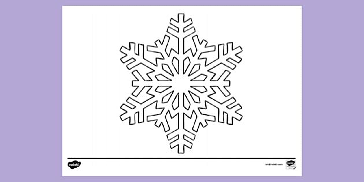 Snowflake Colouring Sheet | Colouring Sheets - Twinkl