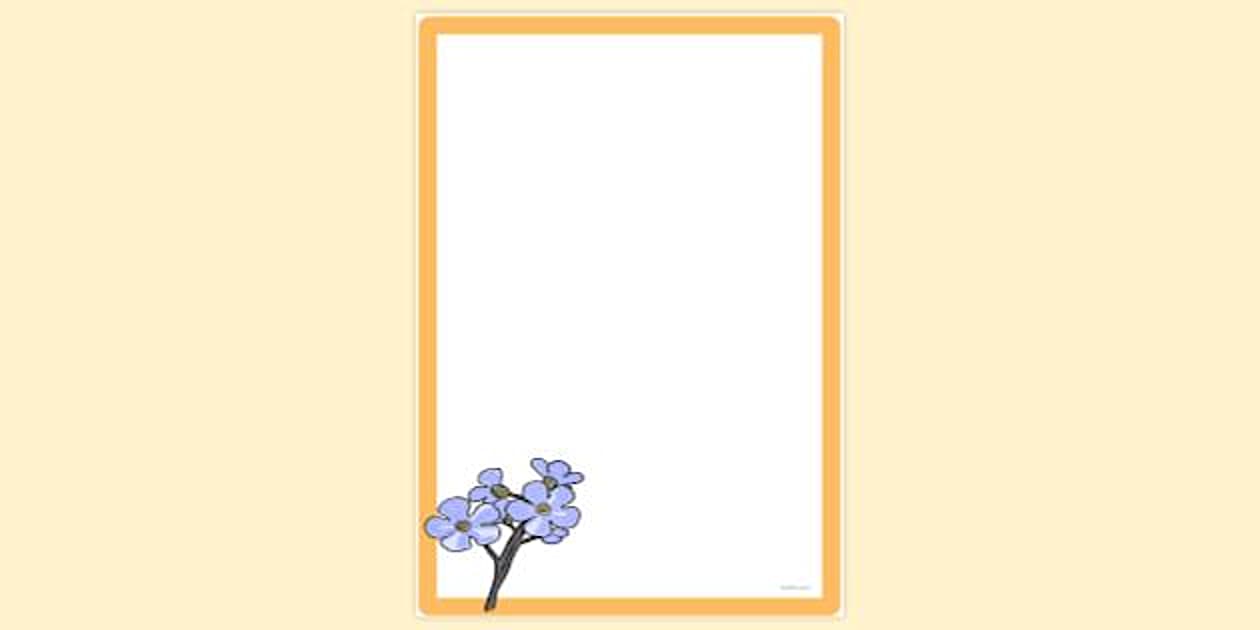 Blue Stickseed Page Border | Page Borders | Twinkl - Twinkl