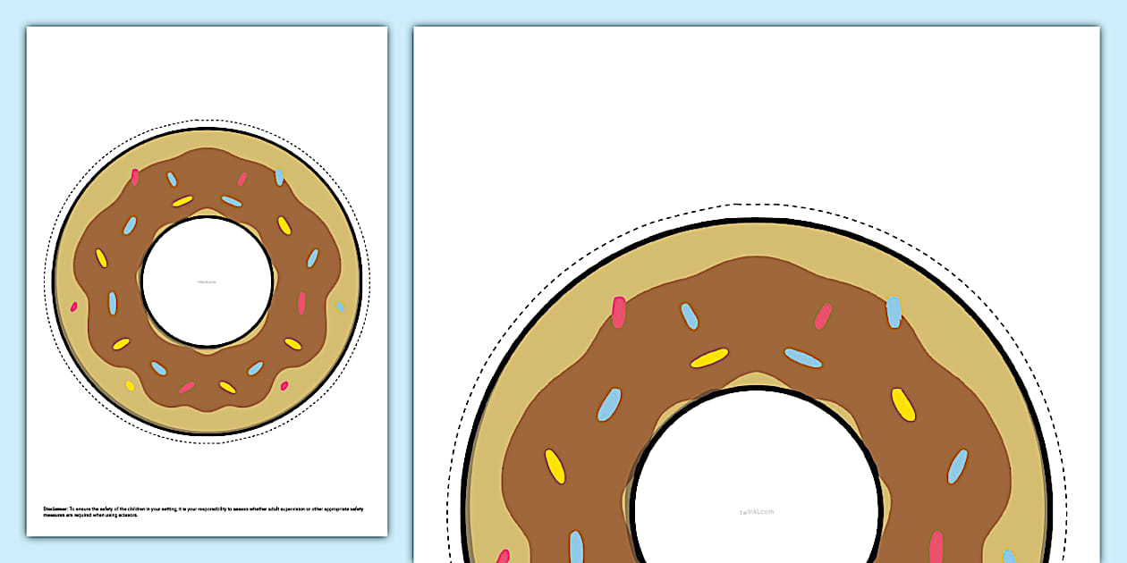 Doughnut Emoticon Cut Out (teacher made) - Twinkl