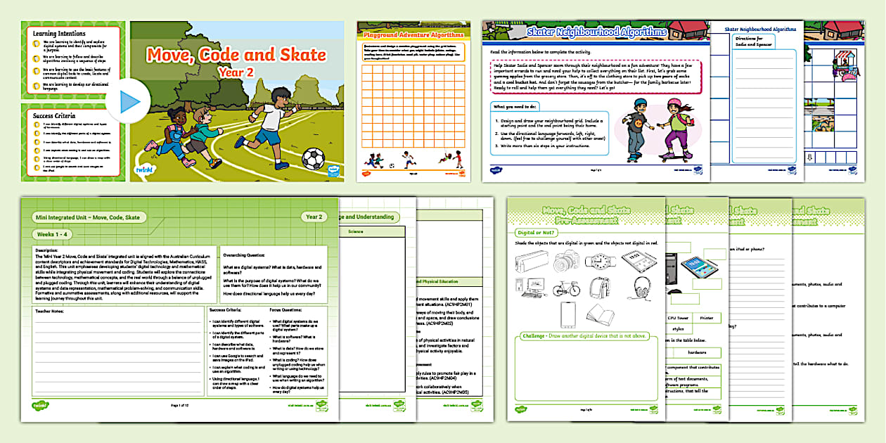 Mini IU Year 2 Move, Code, Skate Wk 3 - 4 (teacher made)
