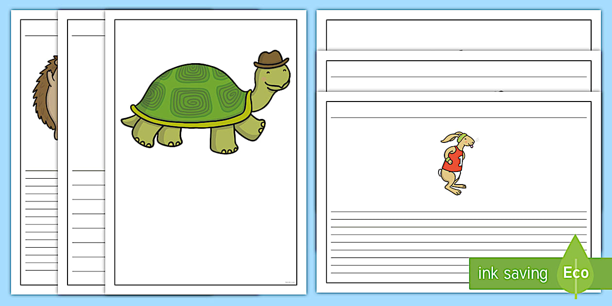 The Tortoise and The Hare Writing Frames - writing template
